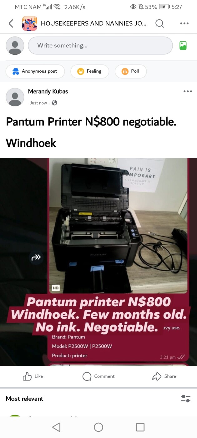 Pantum Printer for sale in Windhoek - Printer - Kalahari Deals Namibia