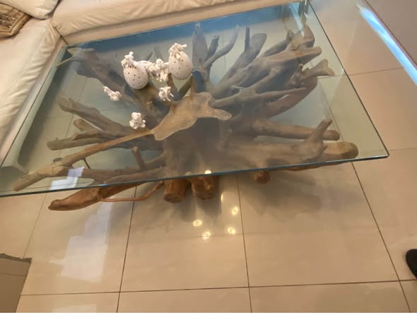 Unique Driftwood Glass Table for sale in Windhoek - Tables - Kalahari ...