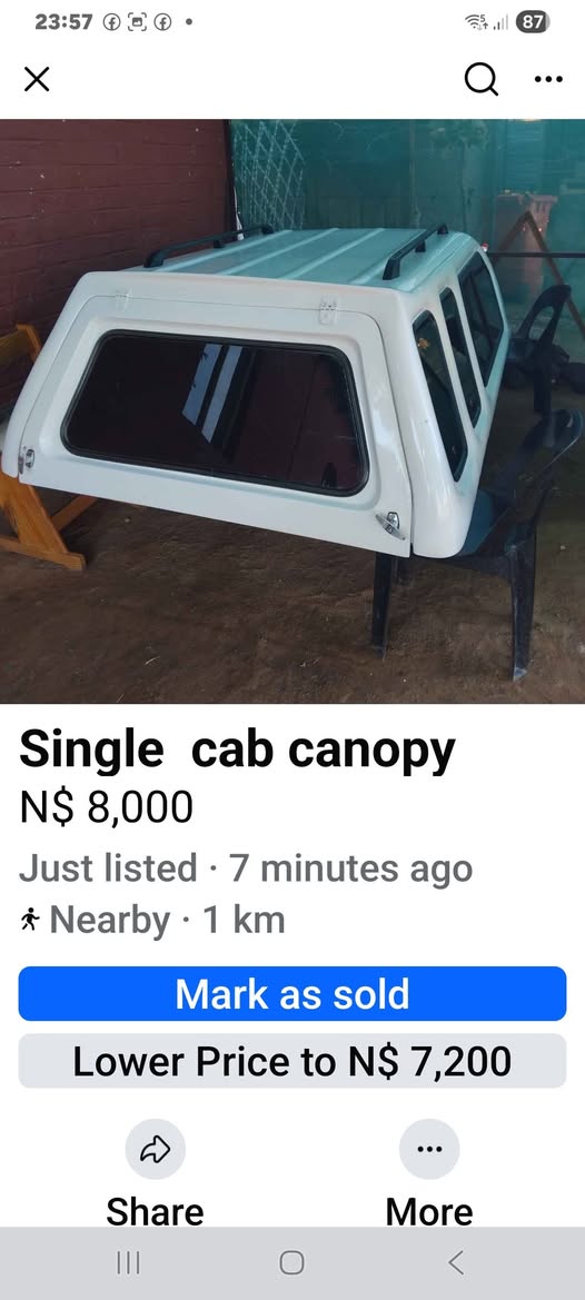 Single cab canopy for sale in Windhoek - Canopies - Kalahari Deals Namibia