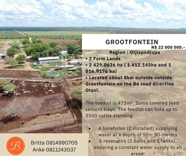 Grootfontein Farm for sale in Windhoek - Agricultural Plots & Farms ...