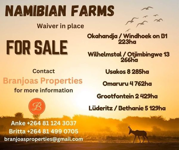 Various Farms for sale in Windhoek - Agricultural Plots & Farms ...