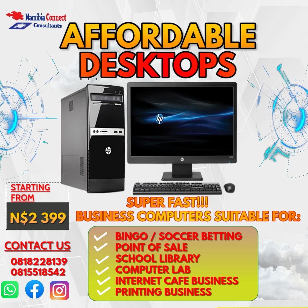HP FULLEST DESKTOPS COMPUTER FOR BUSINESS for sale in Walvis Bay ...