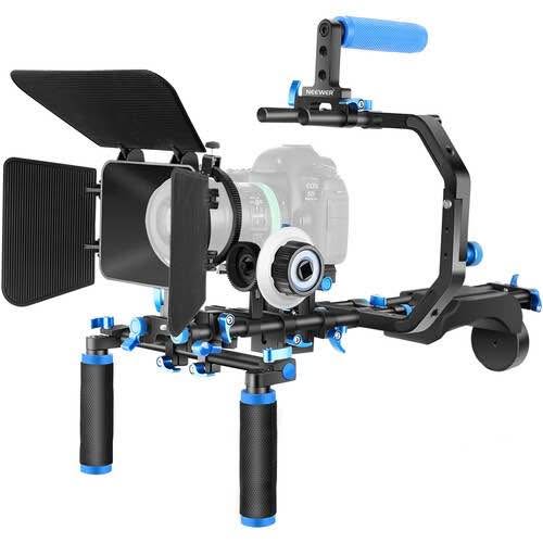 Neewer DSLR Shoulder Rig with Matte Box, Top Handle & Follow Focus for ...