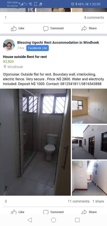 Otjomuise outside Room for rent in Windhoek - Rooms for rent - Kalahari ...